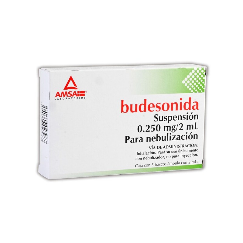 BUDESONIDA (Amsa) SUSP. p/Nebn. c/5 FCO. AMP. 0.250 MG/2 ML.