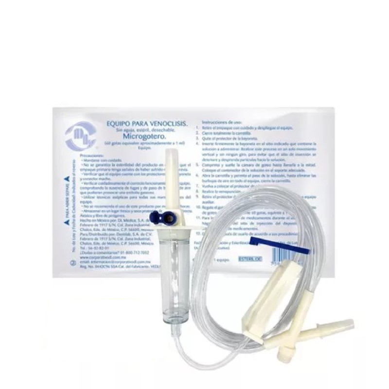 Equipo P Venoclisis Microgotero Dl Estéril S Aguja C 1 Pza