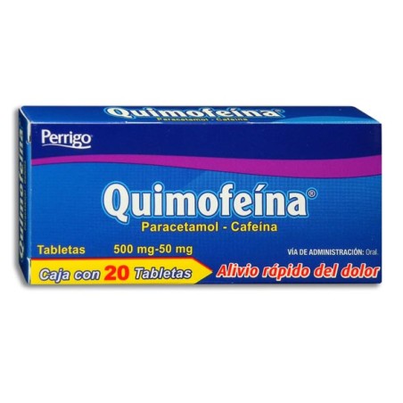 QUIMOFEÍNA c/20 TABS. 500/50 MG.